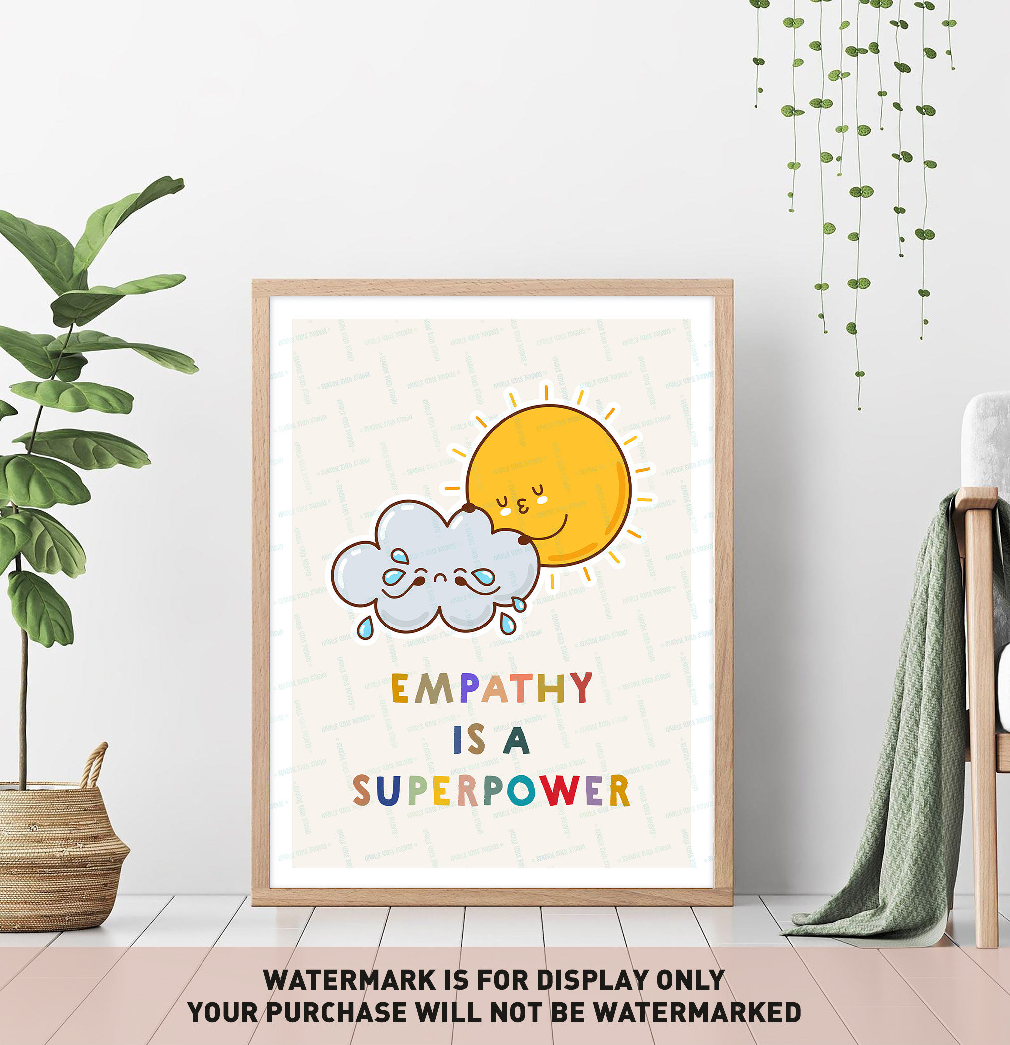 Empathy Printable Nursery Poster with Message Empathy is a | Etsy