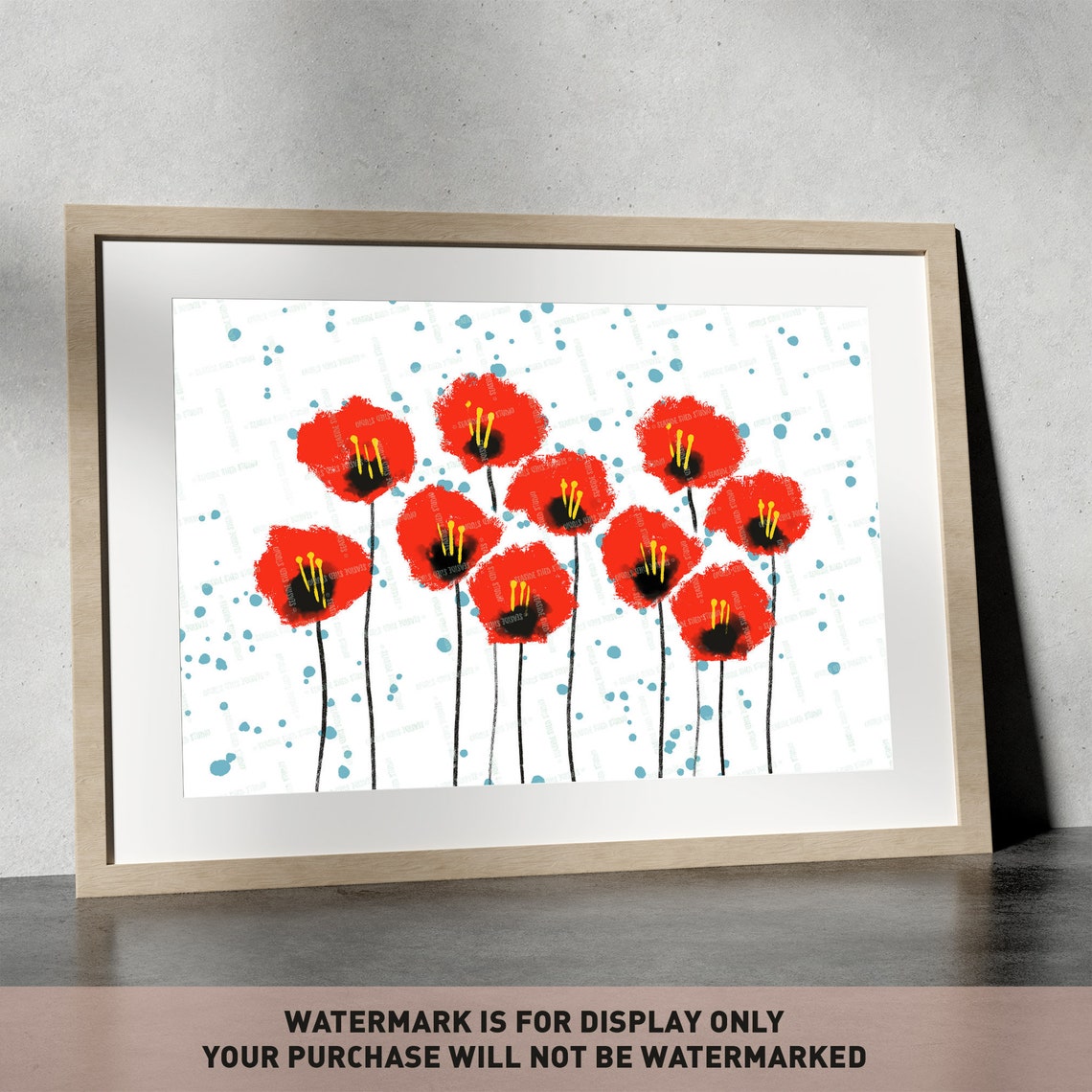 Poppy Print Poppies Poster Poppy Illustration Floral Home | Etsy