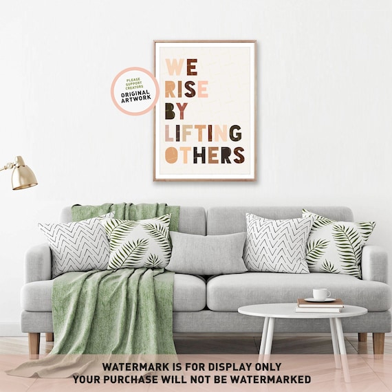 We Rise by Lifting Others Inclusion Printable Poster | Etsy