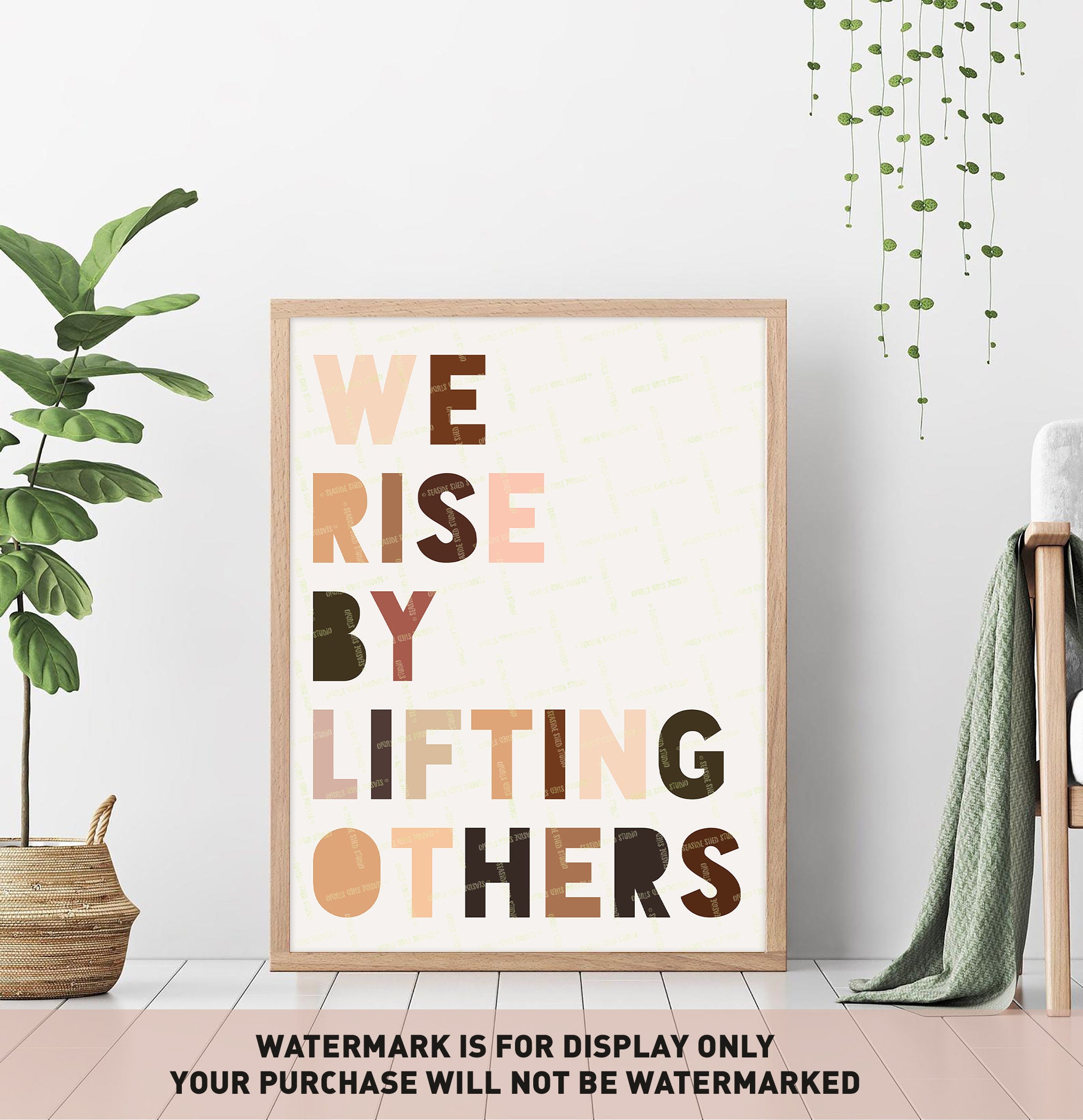 We Rise by Lifting Others, Inclusion Printable Poster, Diversity ...