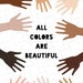Anti Discrimination Printable Poster, No Racism, Diverse Humanity Hands ...