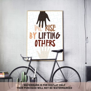 We Rise by Lifting Others, Inclusion Printable Poster, Diversity ...