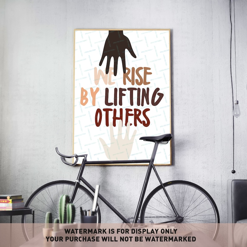We Rise by Lifting Others Inclusion Printable Poster - Etsy
