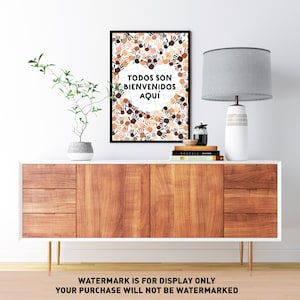 Todos Son Bienvenidos, All Are Welcome, Diversity Printable, Spanish ...