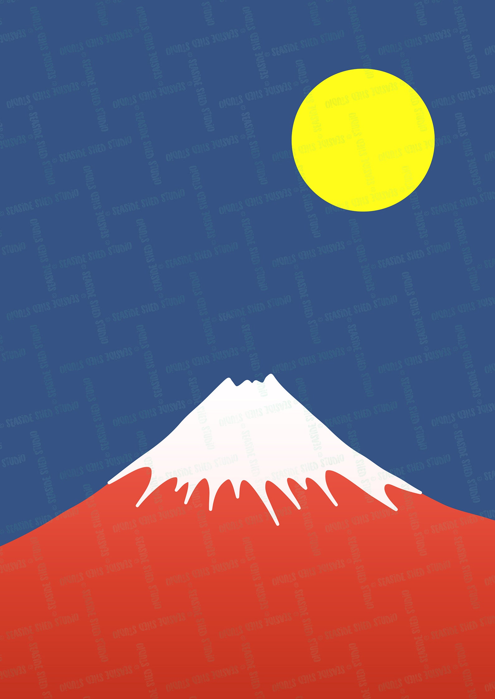 Mount Fuji Printable Graphic Japan Poster Rising Sun - Etsy UK