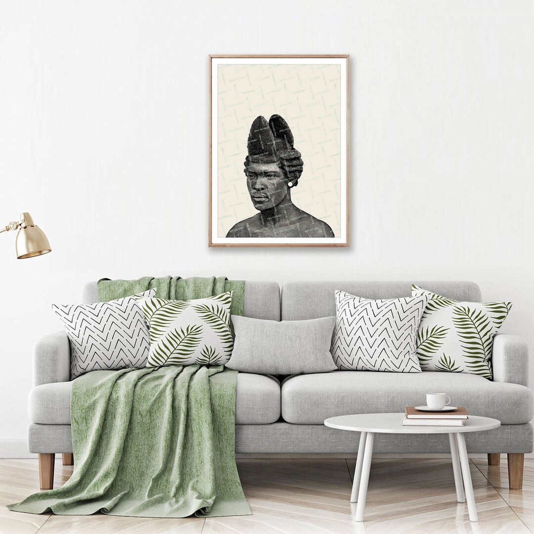 Portrait of Black Man, African Man Print, Ethnic Wall Art, Victorian ...