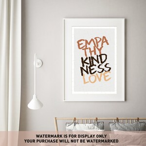 Kindness Printable Poster, Empathy Love, Human Qualities, Classroom ...