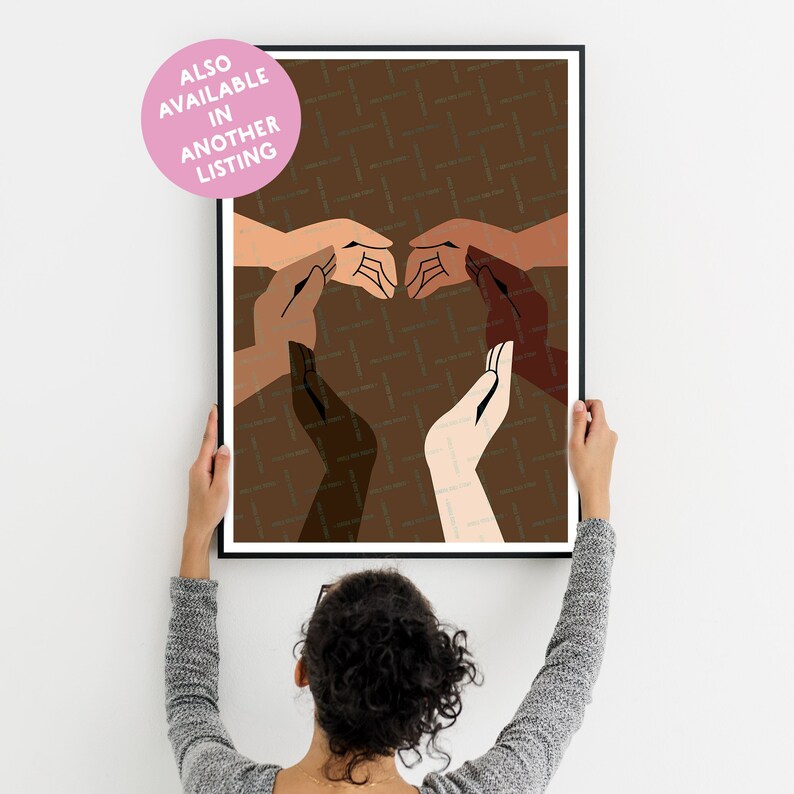 End Racism Print Diversity Wall Art Racial Equality - Etsy Canada