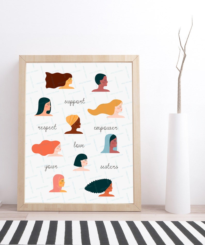 Feminist Print Woman Wall Art Girl Power Empower Printable - Etsy
