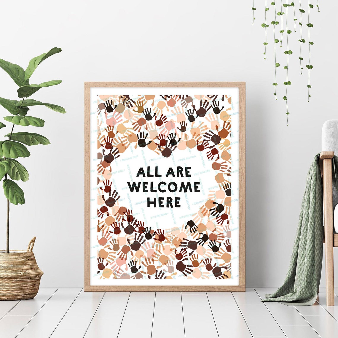 All Are Welcome Diversity Printable Poster Classroom | Etsy