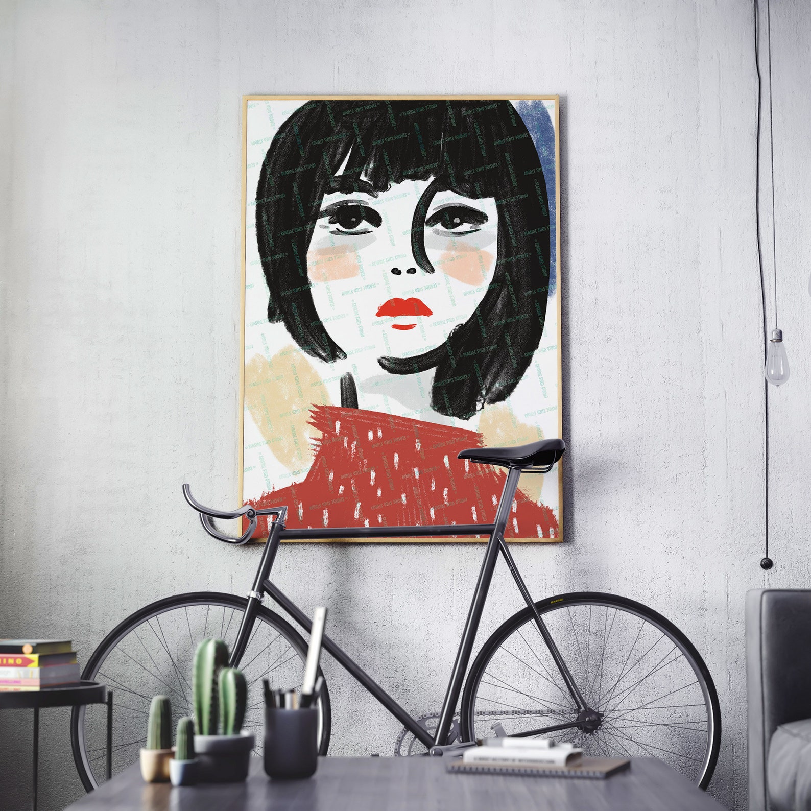 Woman Face Art Print Painting of Girl Portrait Wall Art | Etsy