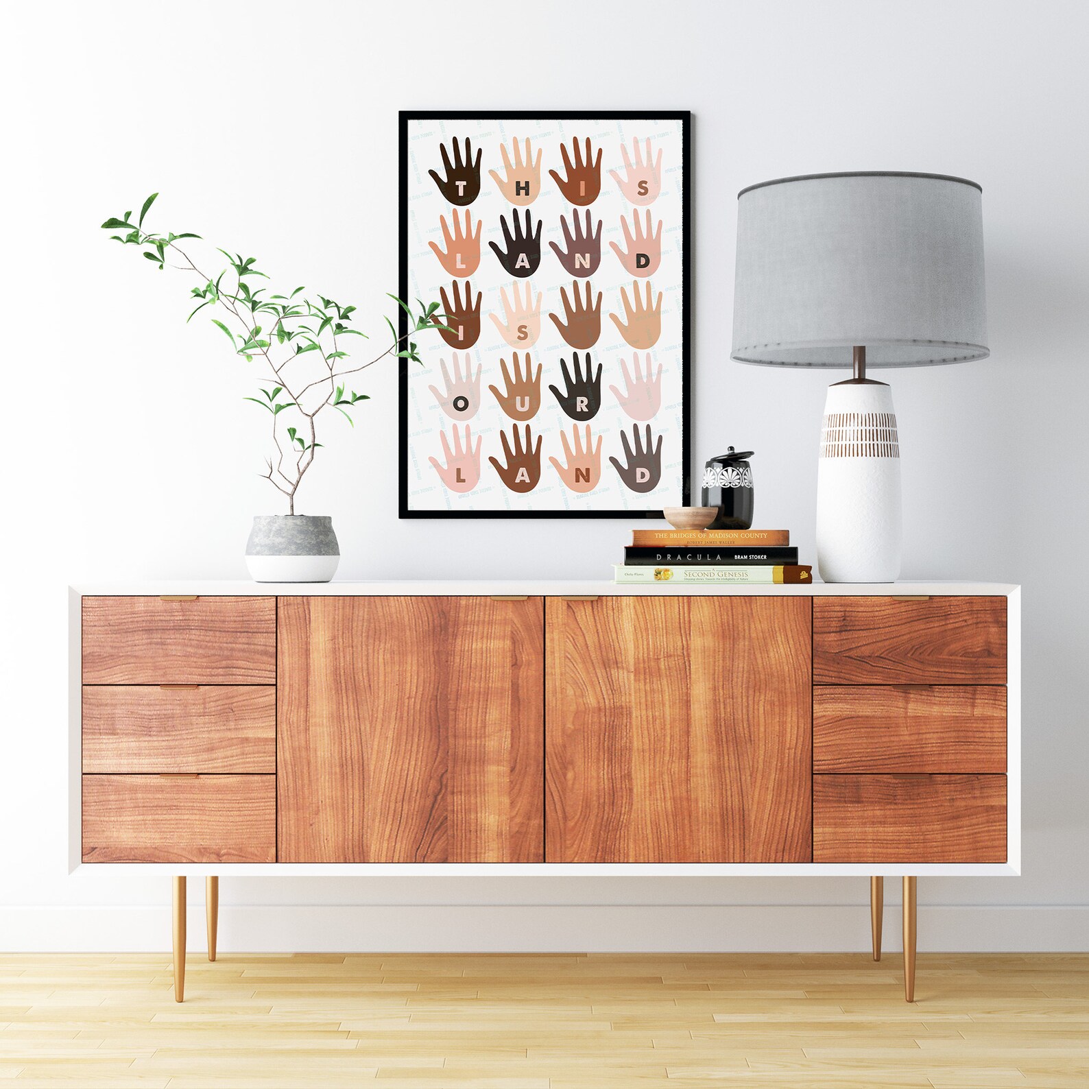 This Land is Our Land Inclusion Wall Art Racial Equality | Etsy