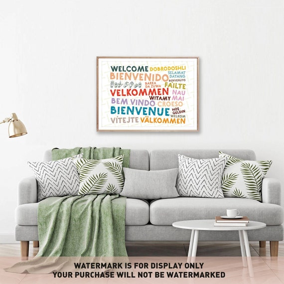Welcome in World Languages ASL Poster Welcome Printable Fun - Etsy