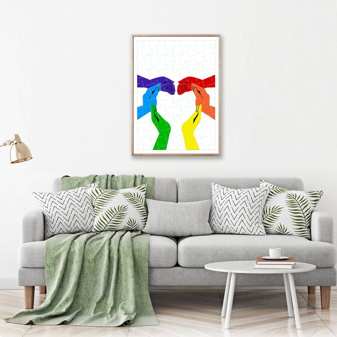 Pride Love Print, Inclusion Wall Art, LGBTQ Equality, LGBT Prints ...