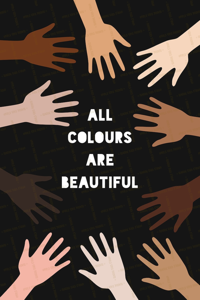 Anti Racism print No Racism Anti Racist Political | Etsy