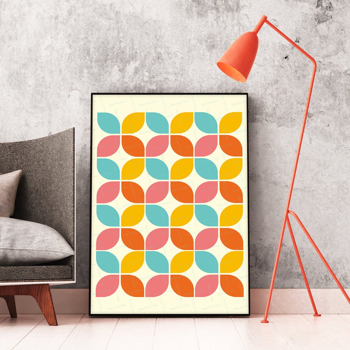 Retro Printable Vintage Style Poster Mid Century Modern - Etsy