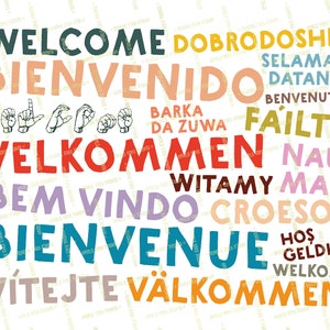 Welcome in World Languages, ASL Poster, Welcome Printable, Fun ...