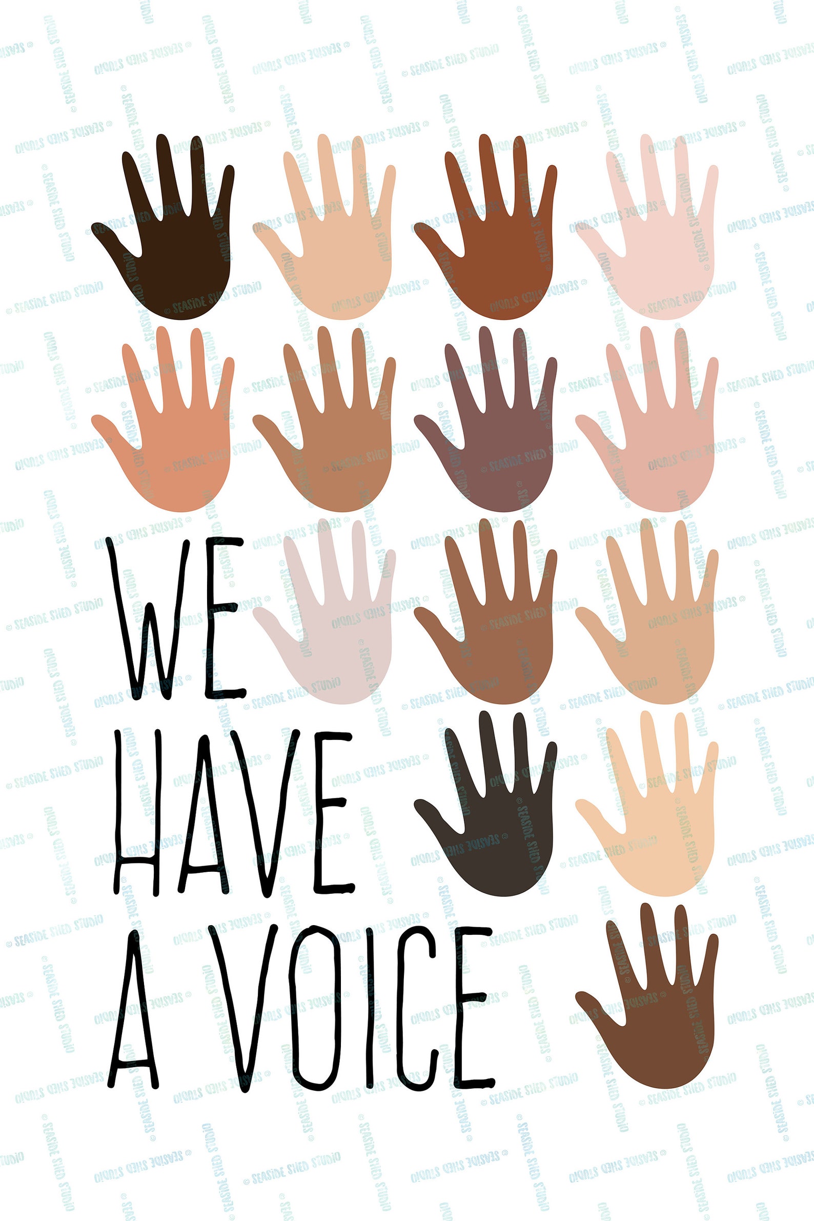 We Have a Voice Political Printable No Racism Anti Racist | Etsy