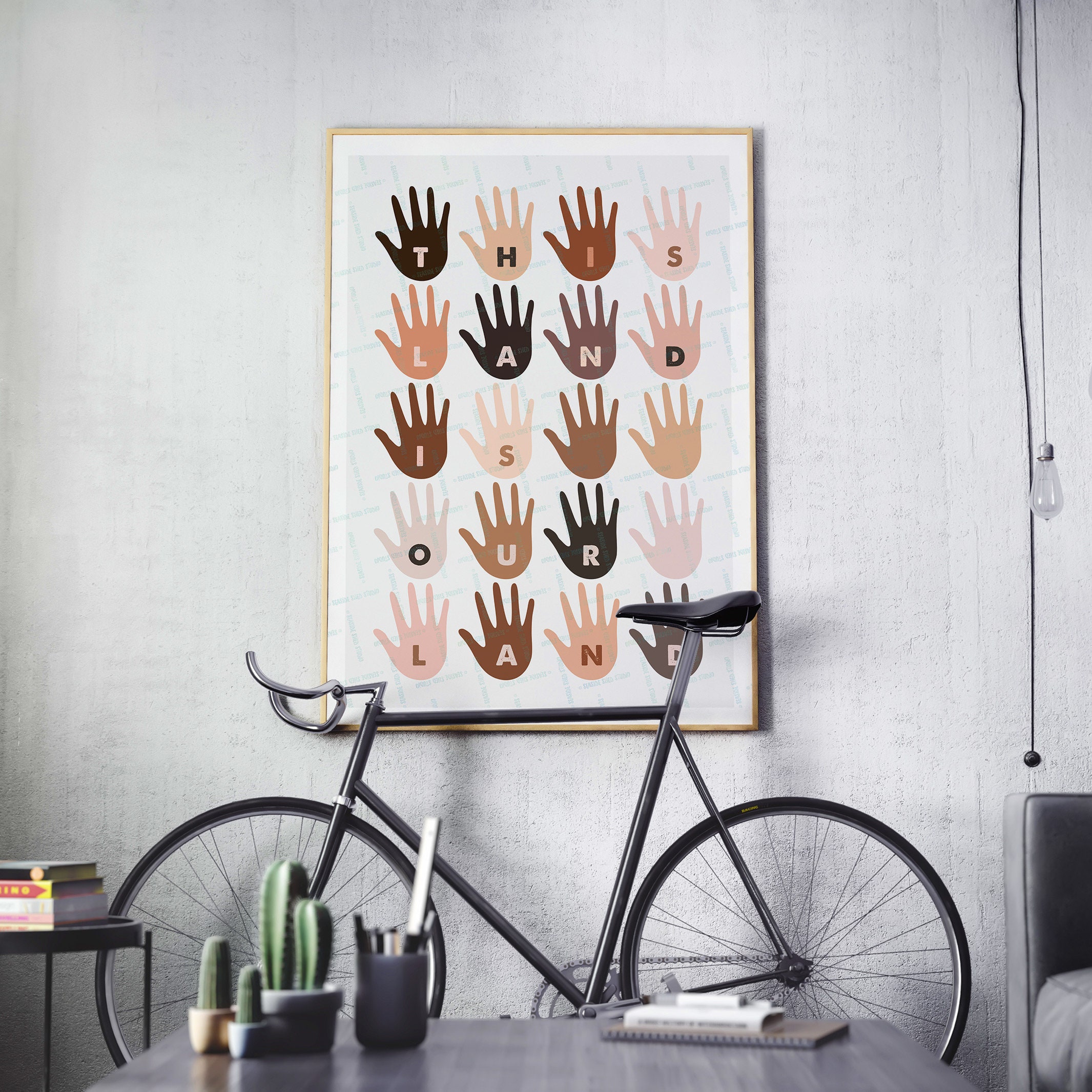 This Land is Our Land Inclusion Wall Art Racial Equality | Etsy