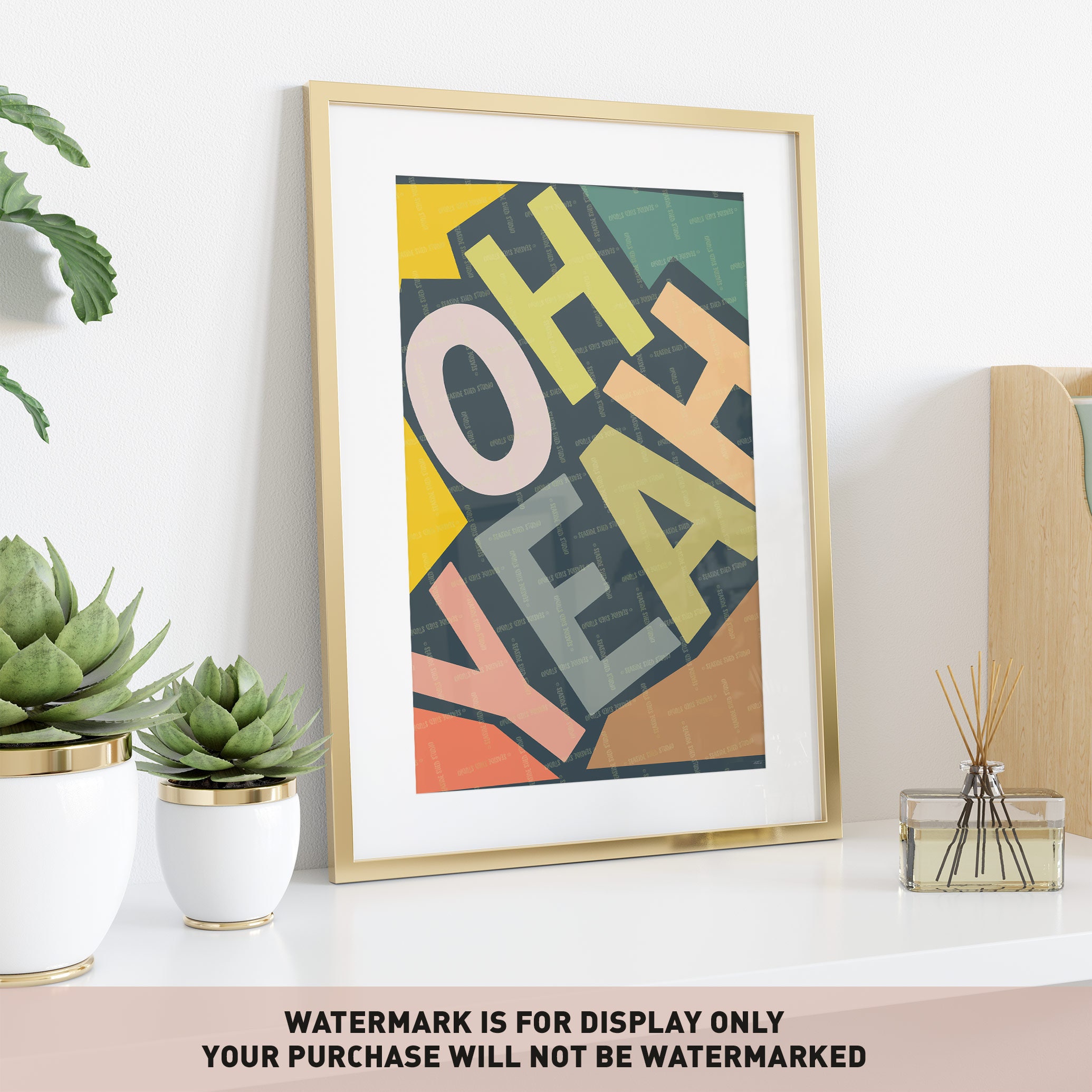Oh Yeah Print Yeah Printable Type Poster Kids Room Art | Etsy