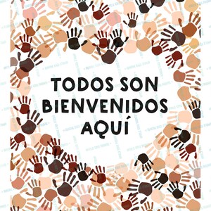 Todos Son Bienvenidos, All Are Welcome, Diversity Printable, Spanish ...