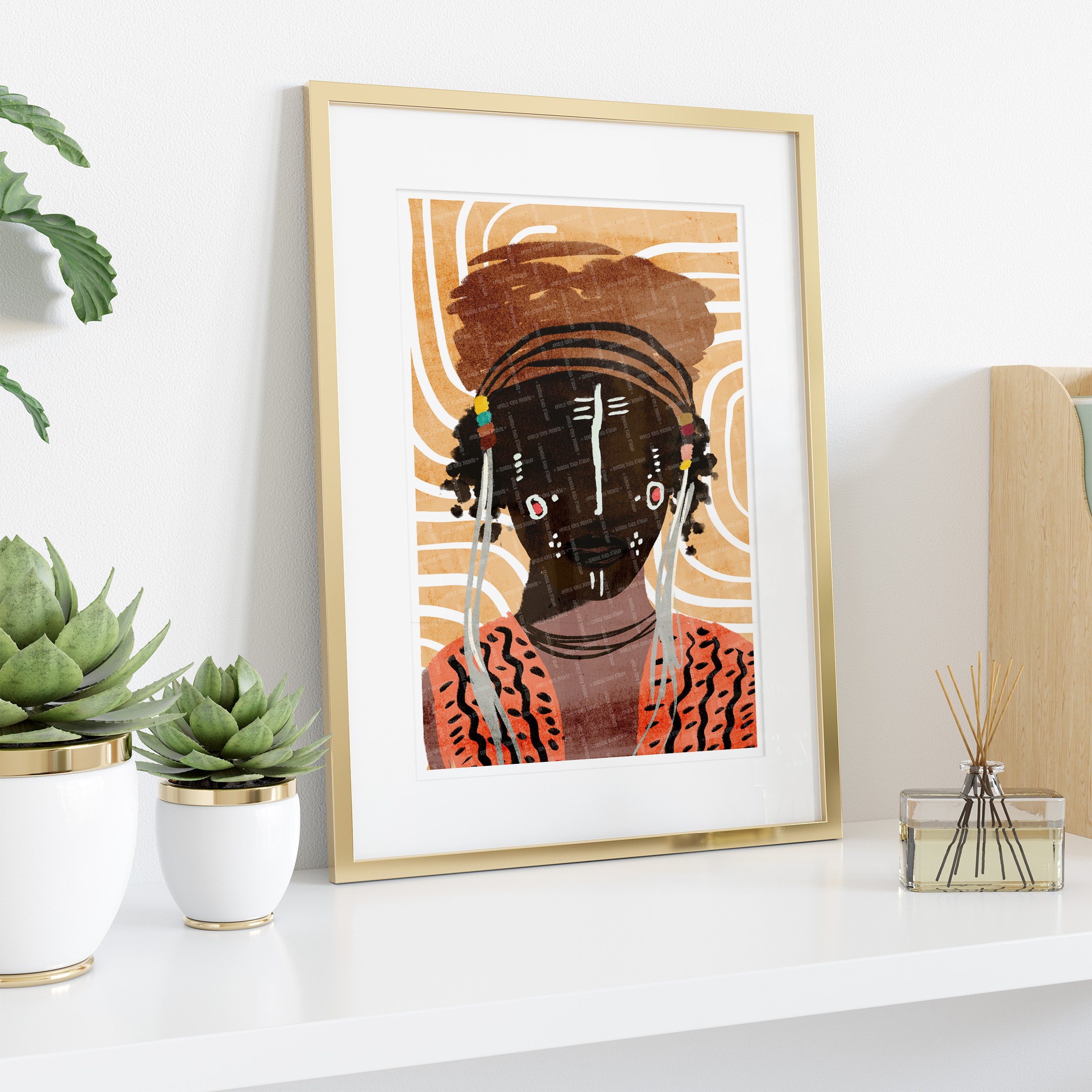African Man Art Print Fulani Man Wall Art Ethnic Art Poster | Etsy