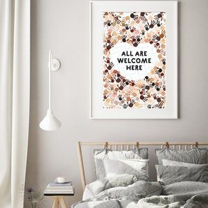 All Are Welcome Diversity Printable Poster Classroom | Etsy UK