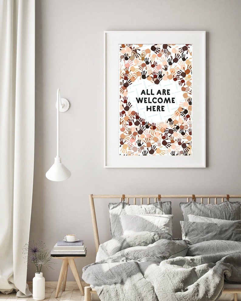 All Are Welcome Diversity Printable Poster Classroom - Etsy UK