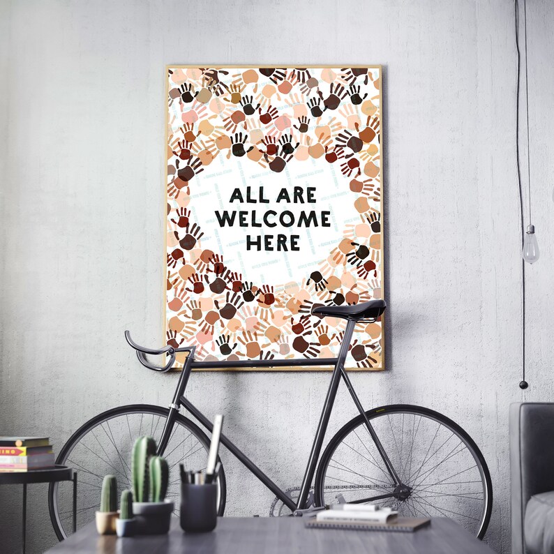 All Are Welcome Diversity Printable Poster Classroom - Etsy UK