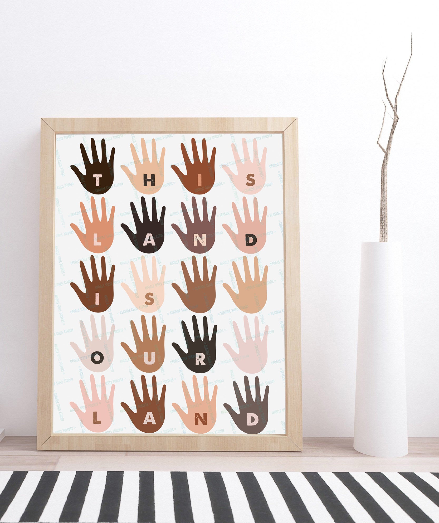 This Land is Our Land Inclusion Wall Art Racial Equality | Etsy