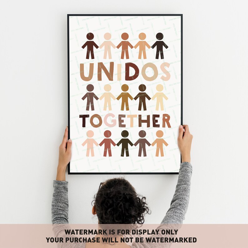 Diversity Classroom Poster Unidos Together Inclusion - Etsy