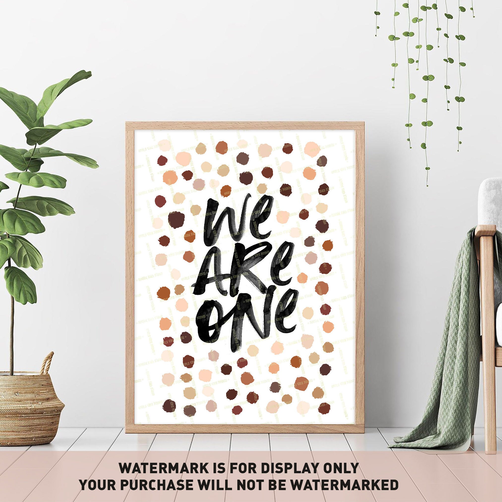 We Are One Print Human Race Skin Tones Anti racist | Etsy