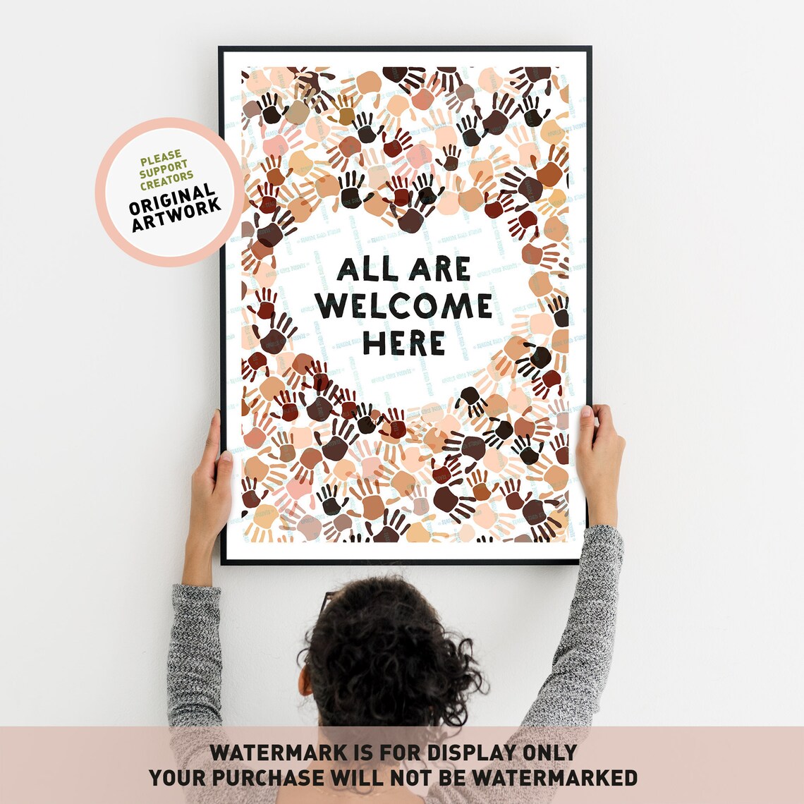 All Are Welcome Diversity Printable Poster Classroom - Etsy
