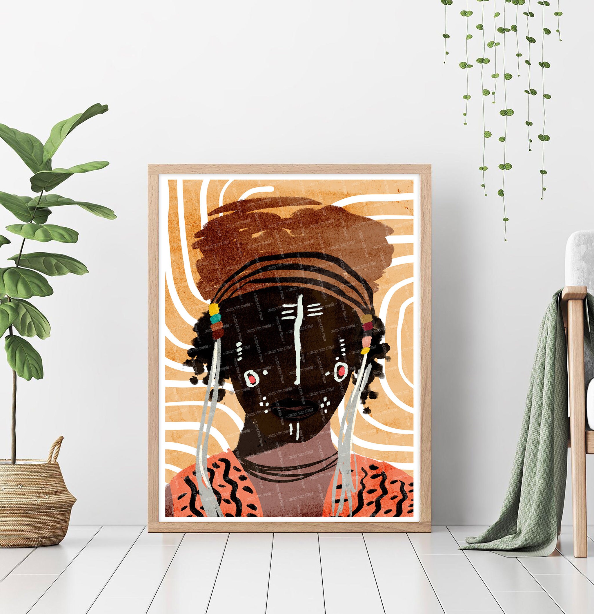 African Man Art Print Fulani Man Wall Art Ethnic Art Poster | Etsy