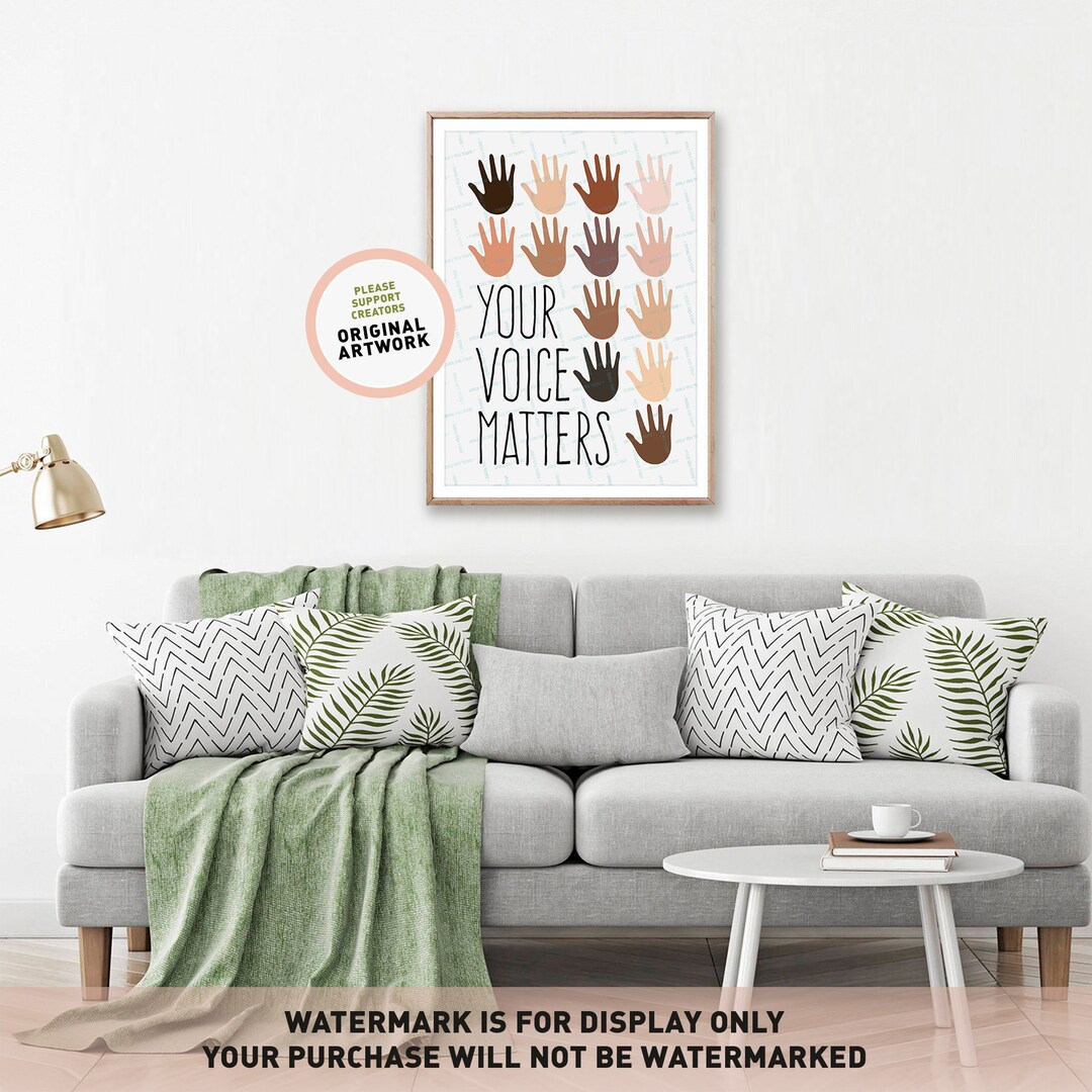 Your Voice Matters Printable Poster: Inclusion & Diversity Art ...