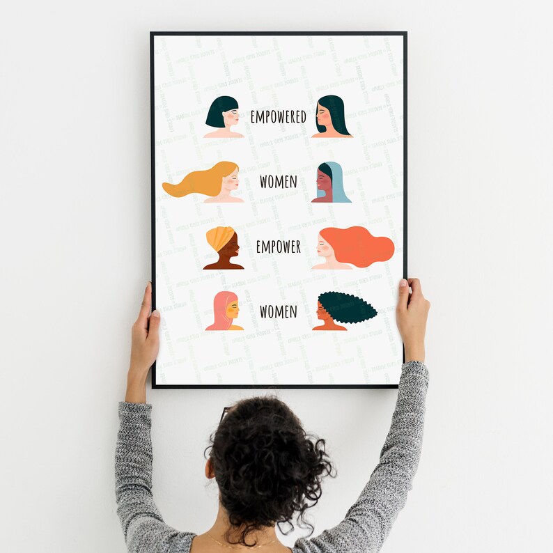 Empowered Women Empower Print Feminist Wall Art Girl Power | Etsy