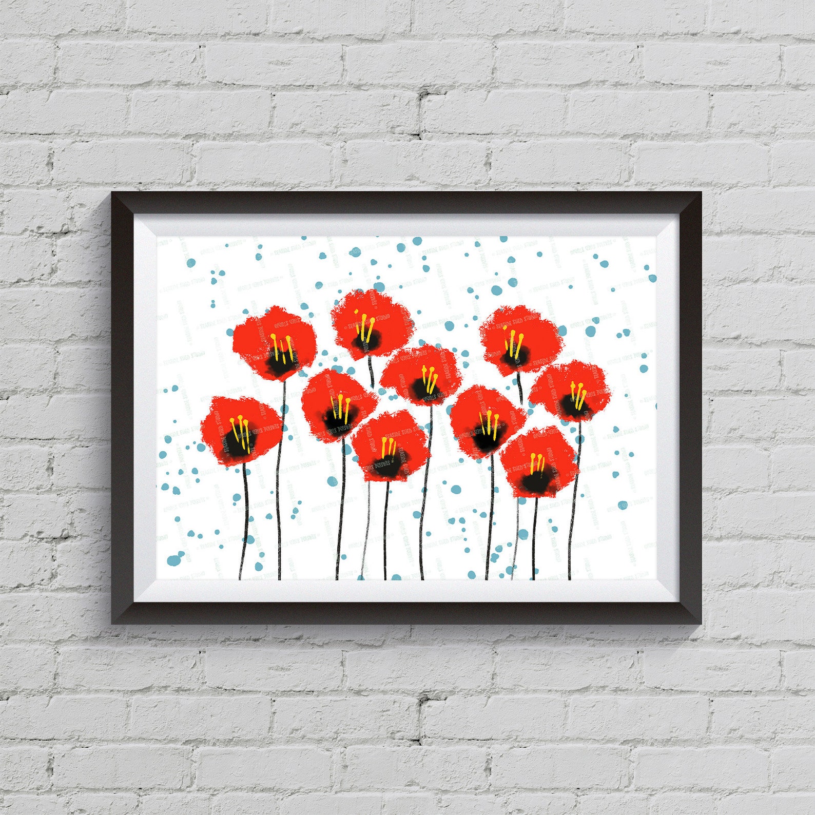 Poppy Print Poppies Poster Poppy Illustration Floral Home | Etsy