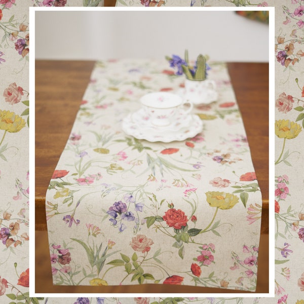Table Runner Floral - Etsy