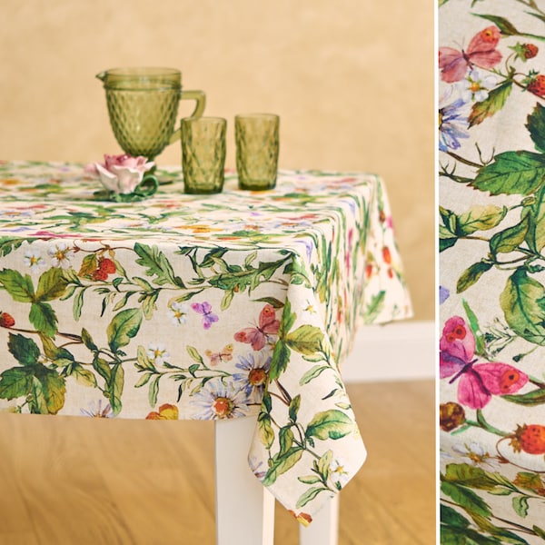 Floral Tablecloth - Etsy