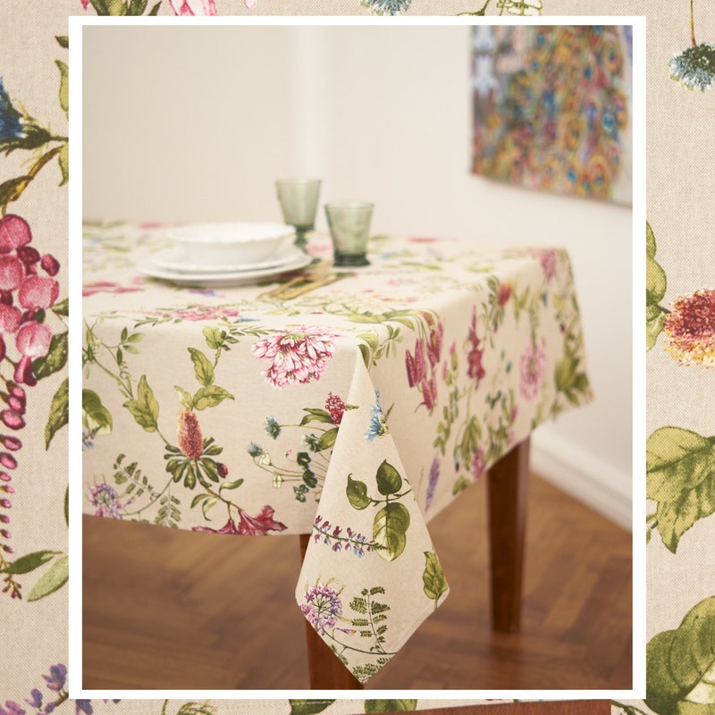 Floral Tablecloth - Etsy