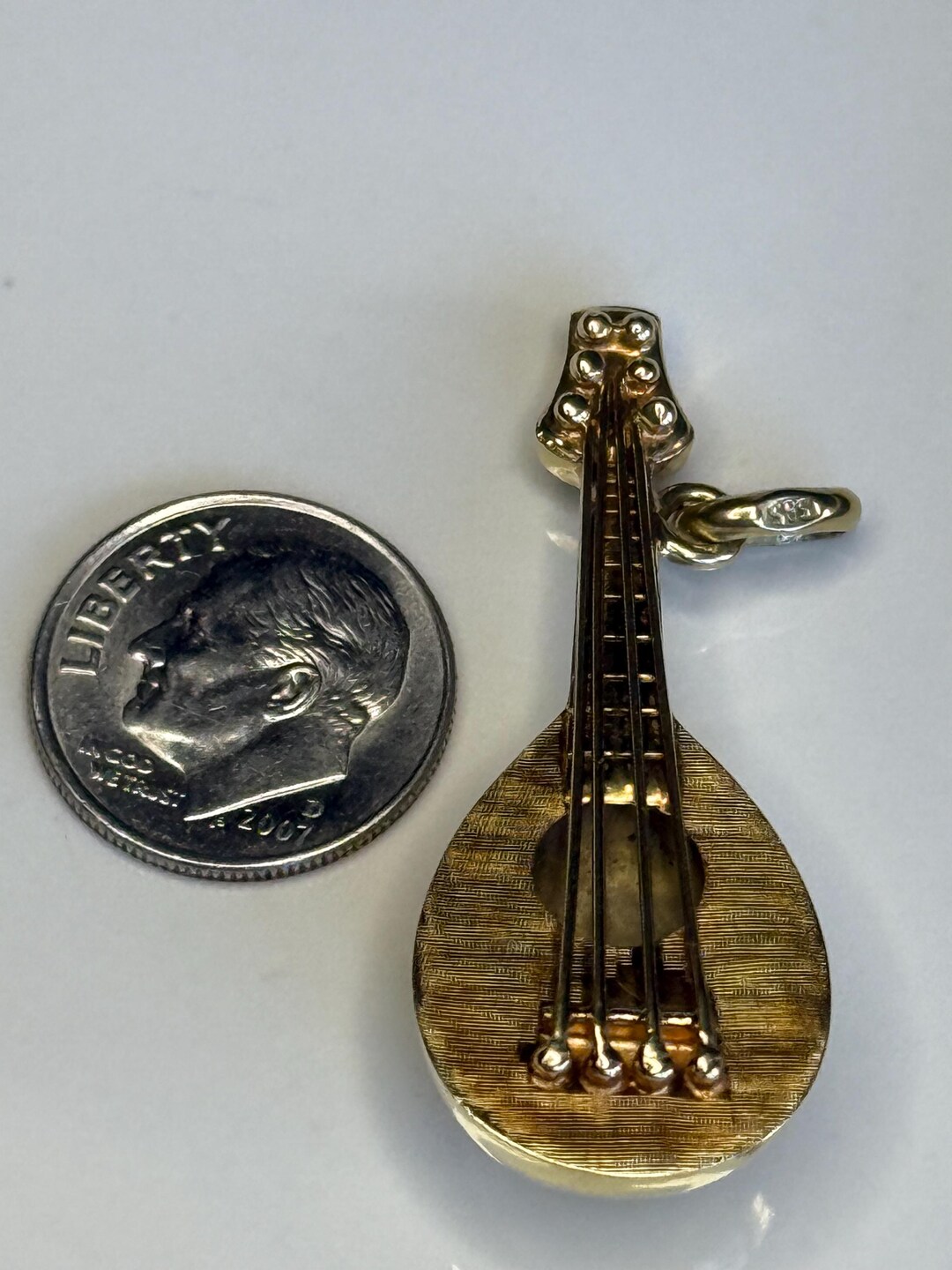 Vintage 14k Yellow Gold 4 String/mandolin Pendant Charm - Etsy