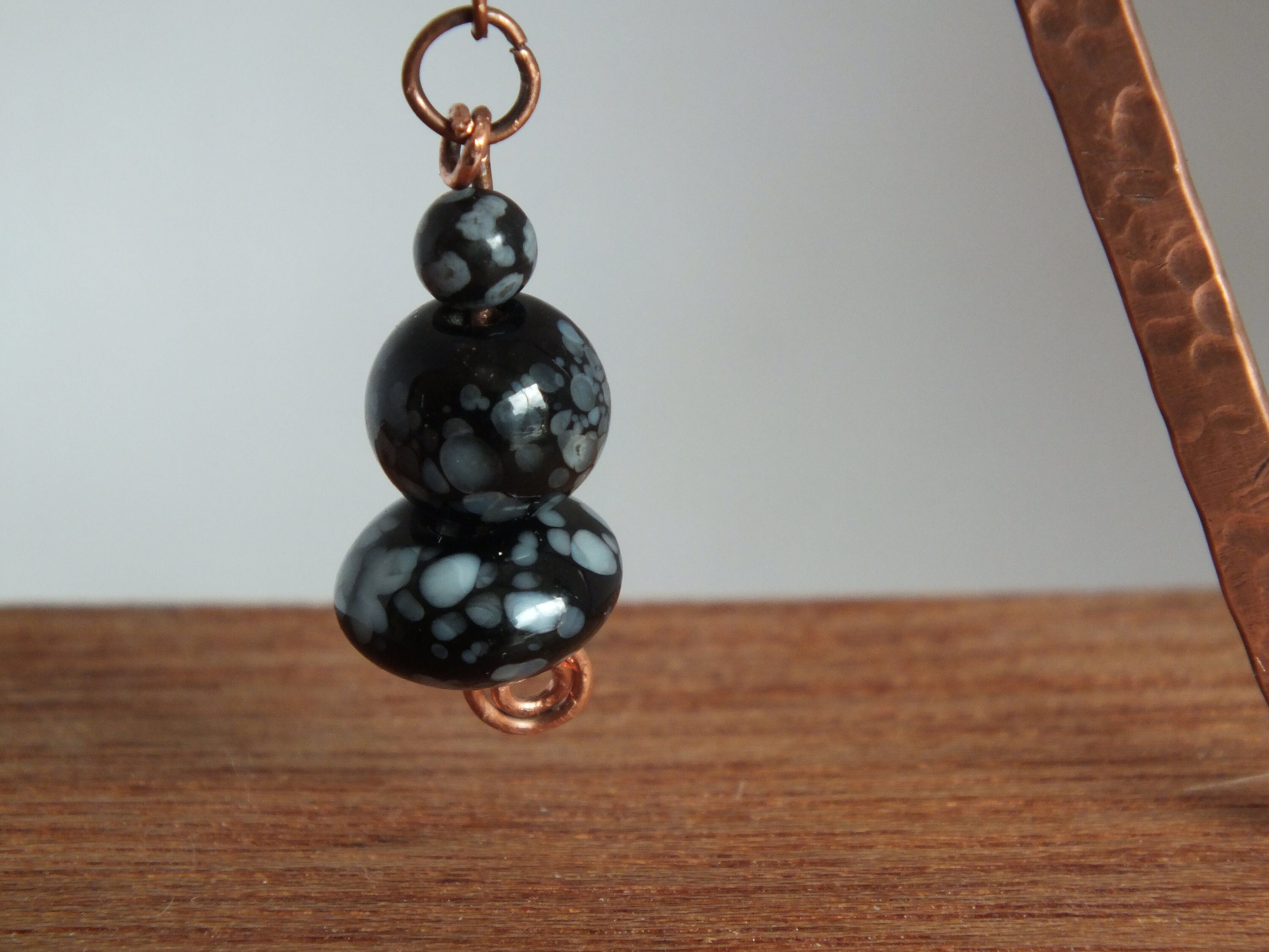 Copper & Snowflake Obsidian Bookmark - Etsy UK