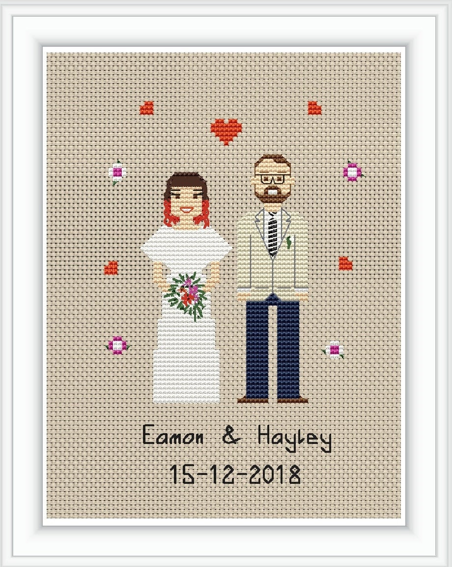 Custom Wedding Cross Stitch Pattern PDF Wedding Gift Personalized ...