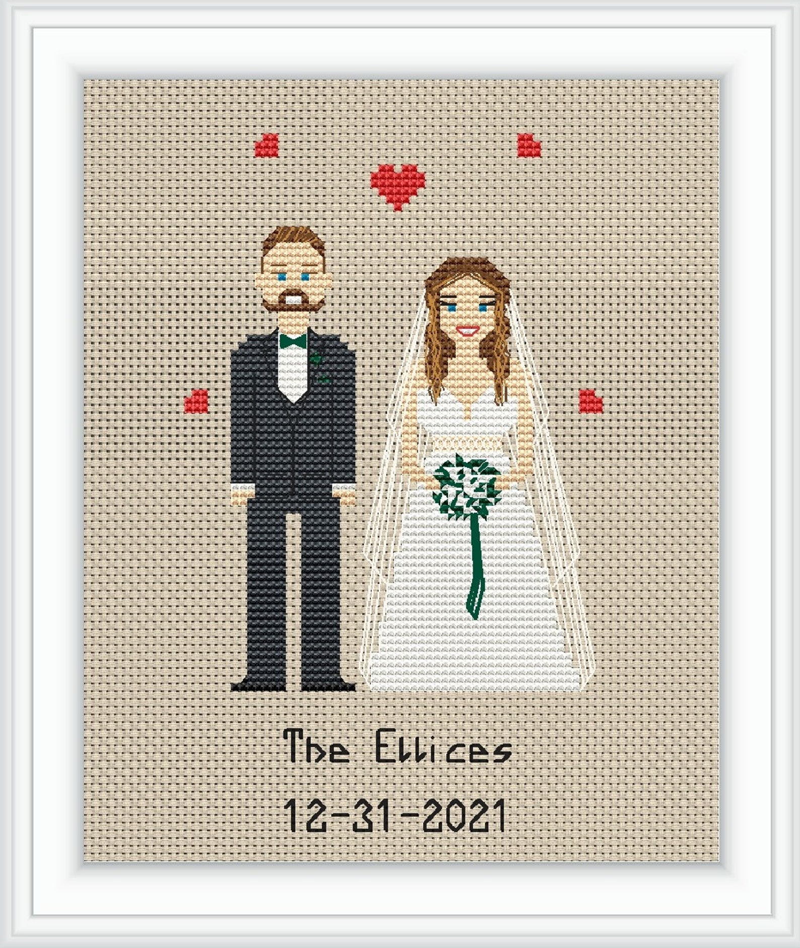 Custom Wedding Cross Stitch Pattern PDF Wedding Gift - Etsy