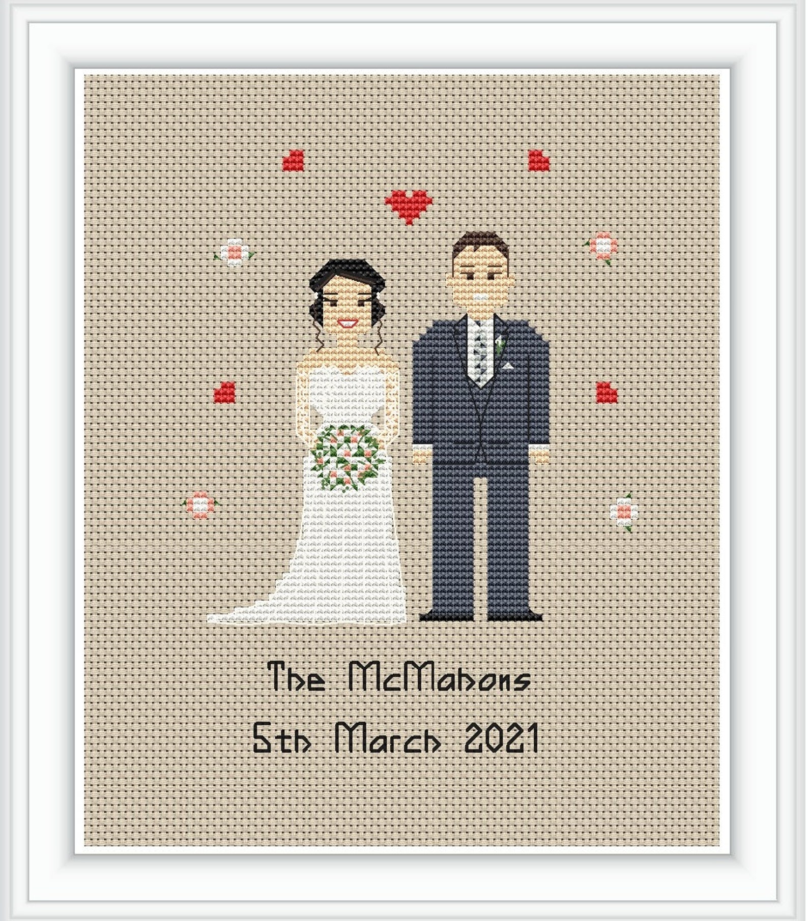Custom Wedding Cross Stitch Pattern PDF Wedding Gift - Etsy
