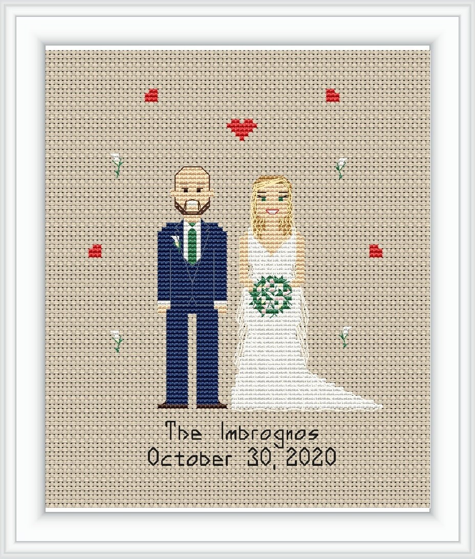 Custom Wedding Cross Stitch Pattern PDF Wedding Gift - Etsy