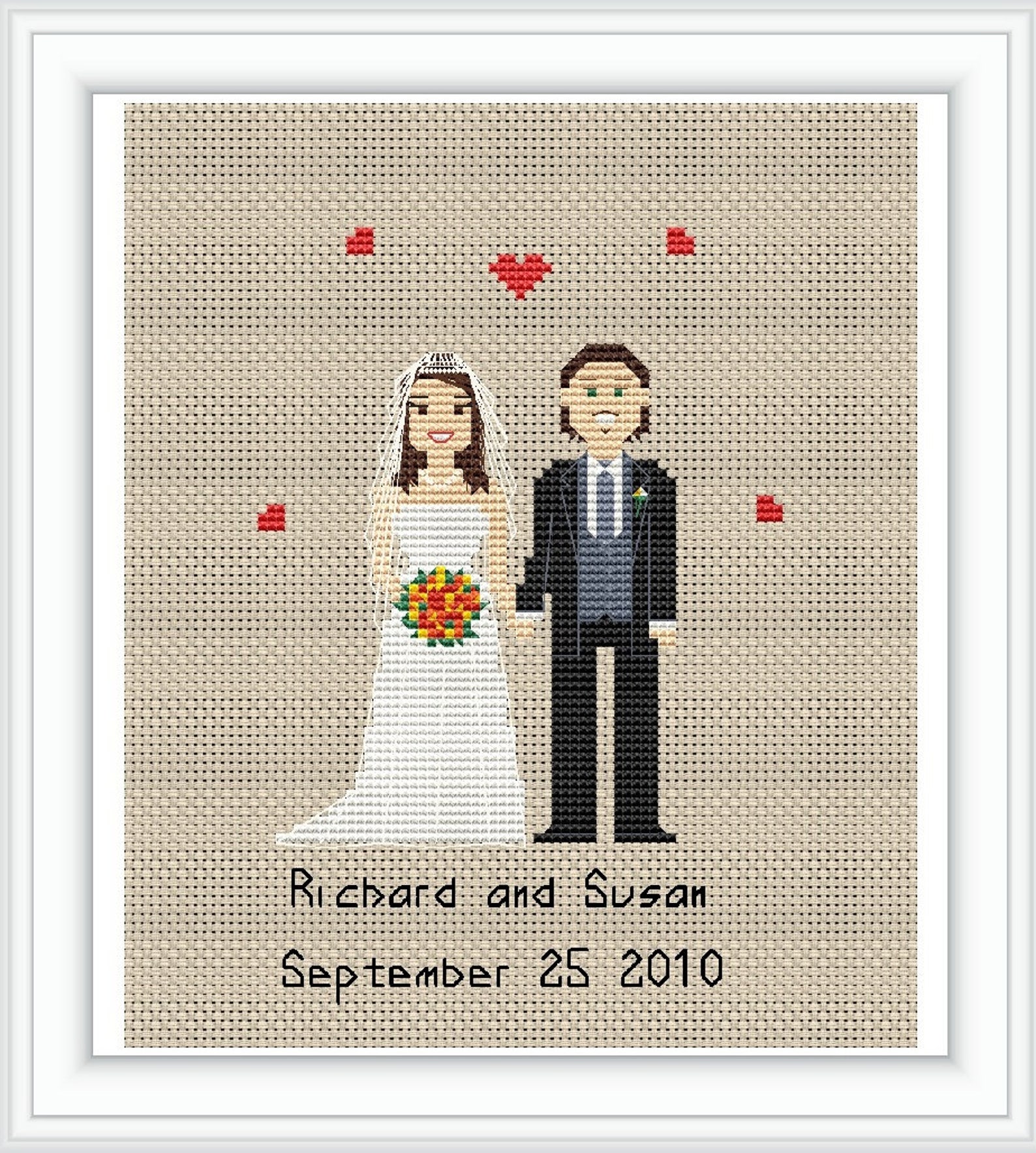 Custom Wedding Cross Stitch Pattern PDF Wedding Gift | Etsy