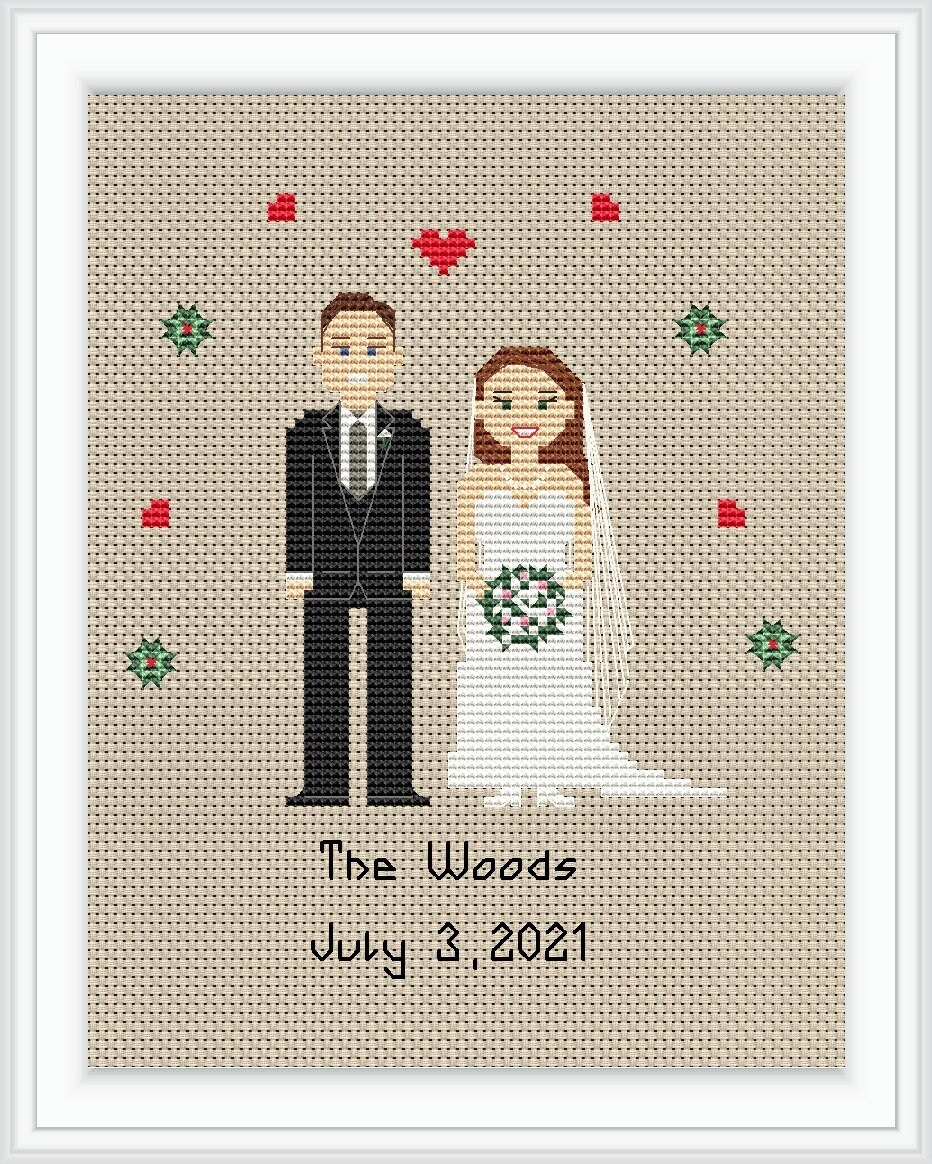 Custom Wedding Cross Stitch Pattern PDF Wedding Gift - Etsy