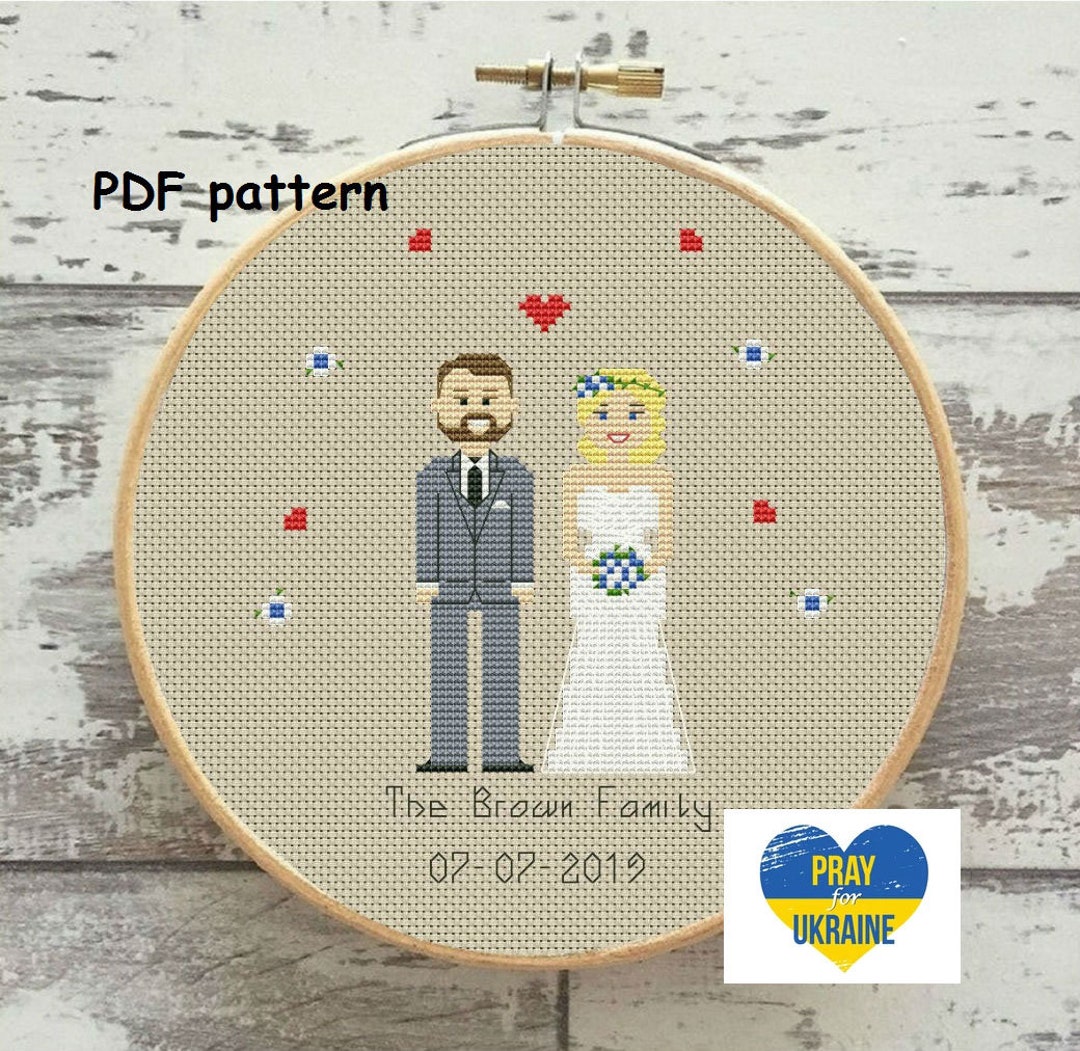 Custom Wedding Cross Stitch Pattern PDF Wedding Gift - Etsy