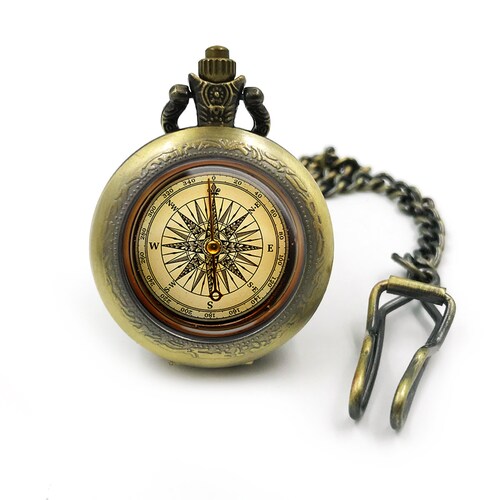 Compass Pocket Watch - Etsy